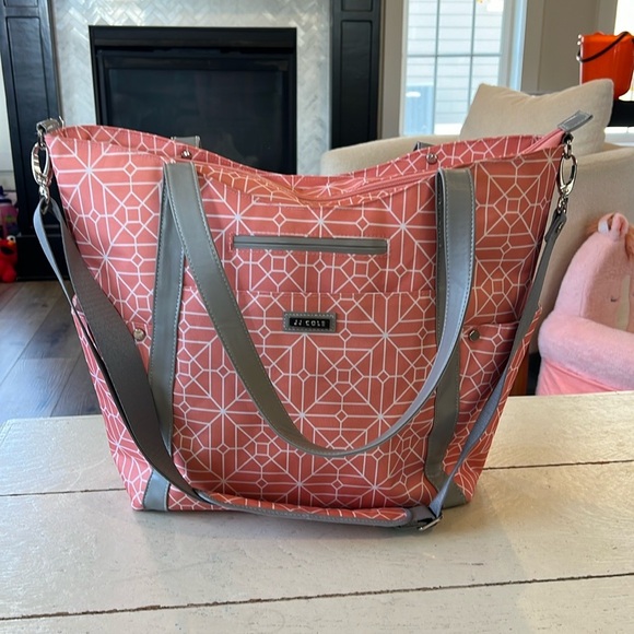 JJ Cole | Accessories | Jj Cole Diaper Extra Large Zip Top Tote Bag ...